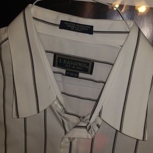 J. Riggins | Shirts | J Riggins Mens Striped Dress Shirt 7 3435 | Poshmark